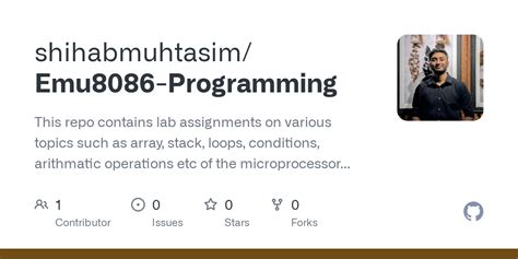 Github Shihabmuhtasimemu8086 Programming This Repo Contains Lab