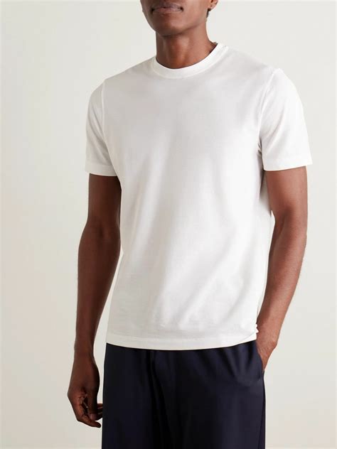 Incotex Zanone Slim Fit Icecotton T Shirt White Incotex