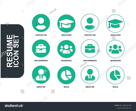 Cv Icon Name Date Birth Contact Stock Vector Royalty Free 2503912745