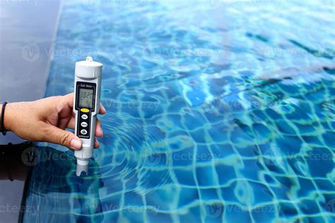 Resort Private Pool Has Weekly Check Maintenance Test Salt Meter Level To Make Sure Water Is