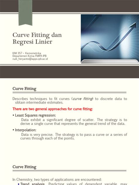 Kemometrik Curve Fit Dan Regresi Linier 01 Pdf Regression Analysis Errors And Residuals