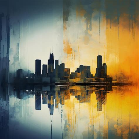 Premium Photo Urban Skyline With Minimalist Design Abstract Photograph