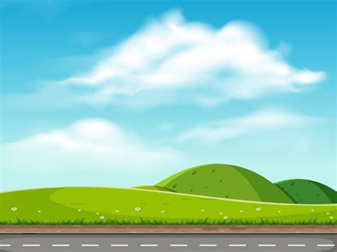 밝은 푸른 하늘에 구름 프리미엄 벡터