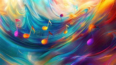 Abstract Music Background Featuring Colorful Sound Waves And Vibrant Patterns In A Dynamic