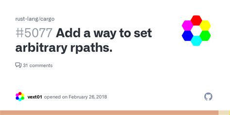 Add A Way To Set Arbitrary Rpaths · Issue 5077 · Rust Langcargo · Github