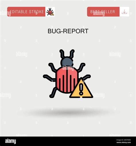 Bug Report Simple Vector Icon Stock Vector Image And Art Alamy