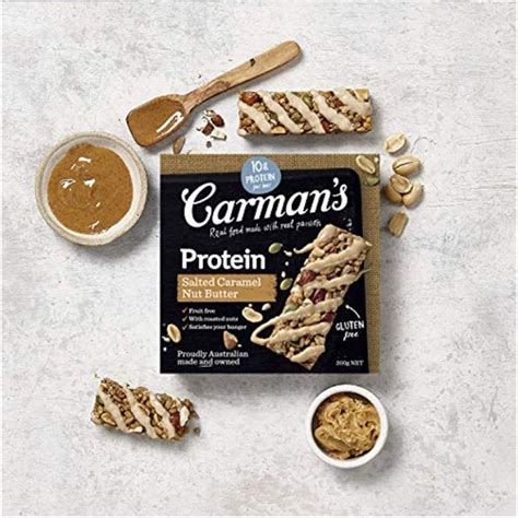 Carmans Salted Caramel Nut Butter Bar 60g 9
