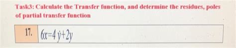 Solved Task3 Calculate The Transfer Function And Determine