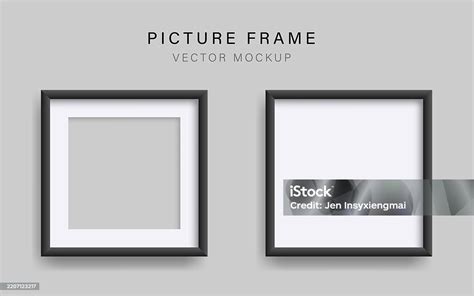 사진 프레임은 흰색 현실적인 사각형 검은 색 프레임 모형 벡터 세트에 격리되어 있습니다 당신의 디자인을 위한 빈 프레임 그림 그림 포스터 레터링 또는 사진 갤러리에 대한