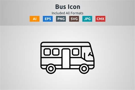 Bus Vector Outline Icon Graphic By Abidehtisham198 Creative Fabrica
