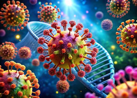 3d Visualization Of Viral Dna Interactions A Colorful Deep Dive Into Microscopic Biological