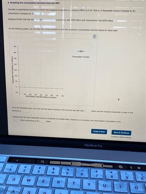 solved 3 graphing the consumption function from the mpc