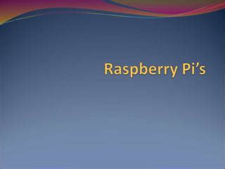 Raspberry Pi PPTX Consumer Electronics Technology Computing