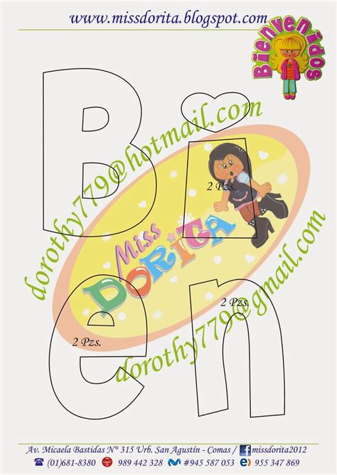 Miss Dorita Moldes De Abecedario Moldes De Letras Letras En Foami My