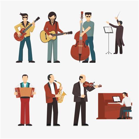 рисунок музыкальный инструмент играть мультфильм Png рисунок персонажей играть на музыкальных