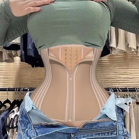 Colombiana Faja Cors Para Mujer Chaleco Con Hebilla De Canal De Acero