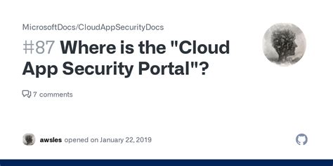 where is the cloud app security portal · issue 87 · microsoftdocs