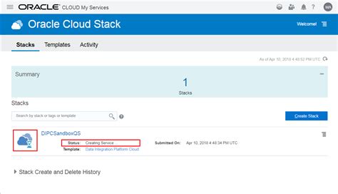 Quickstart A Data Integration Platform Cloud Classic Instance