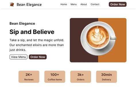 Mohanapriya J On Linkedin Coffee Website Coffeeshop 69daysuichallenge Uidesign