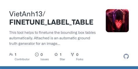 Github Vietanh13finetunelabeltable This Tool Helps To Finetune
