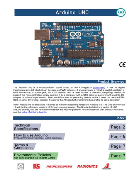 Arduino Uno Datasheet Specs Pins And Programming