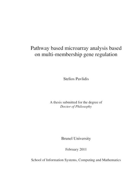 Pdf Pathway Based Microarray Analysis Based On Multi · Pathway