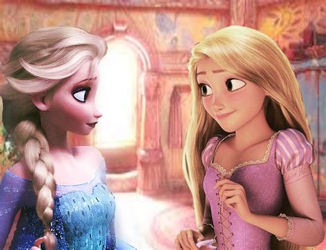 Image Elsa And Rapunzel By Mixkitty D7w8apw 1png Rise Of The Brave Tangled Dragons Wiki
