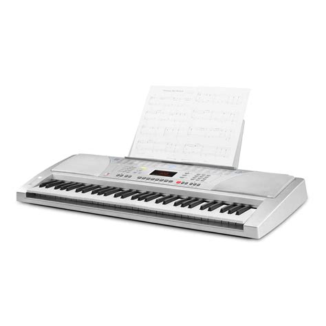 Funkey 61 Sl Keyboard Incl Power Supply And Music Stand Silver Set Incl Keyboard Stand Bench