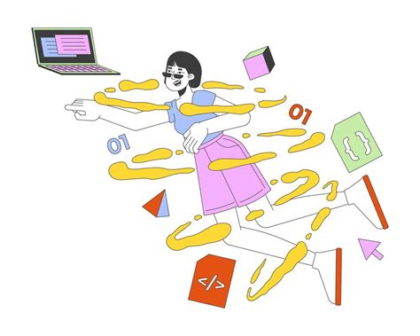 Feminine Software Developer Vector Art Icons And Graphics For Free