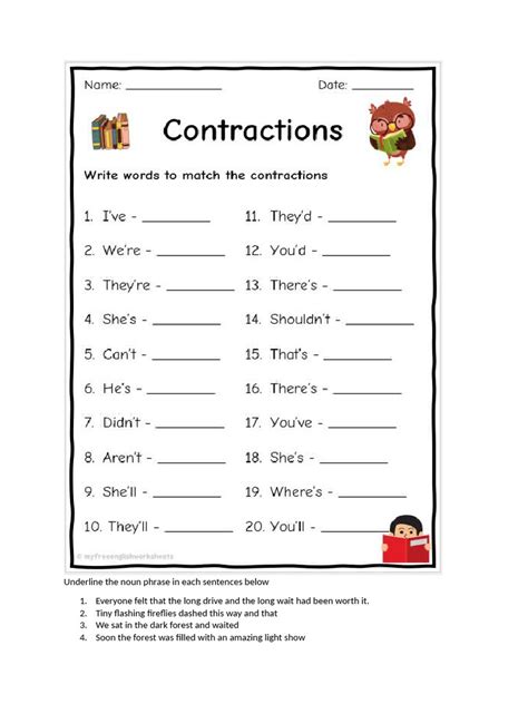 Underline The Noun Phrase In Each Sentences Below Pdf