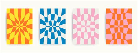 포스터 전단지 옷 소셜 미디어에 대한 대담한 전환 뒤틀리고 왜곡된 벡터 텍스처 Y2k 미학 레트로 사이키델릭 그루비 히피 70년대 배경 파도 0명에 대한 스톡 벡터 아트 및