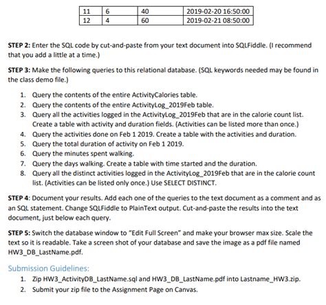 Solved Big Picture In The Sqlfiddle Testing Environment