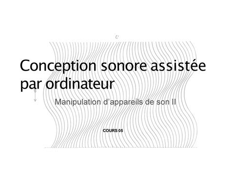 Cours 5 Logiciel Warning Tt Undefined Function 32 Conception Sonore Assistée Par