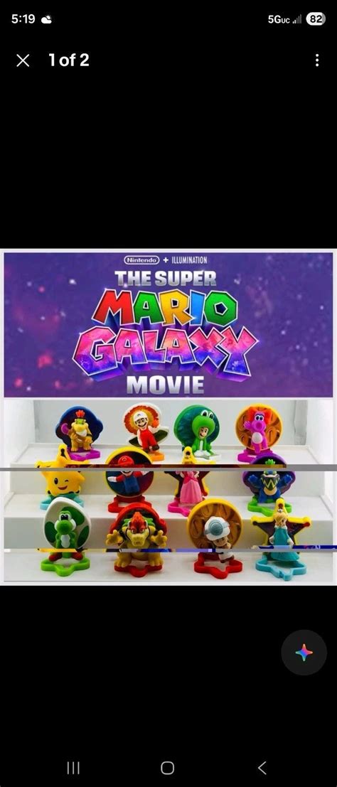 2026 Mcdonalds Super Mario Galaxy Happy Meal Toys Complete Set Of 12