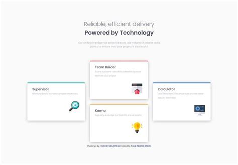 Frontend Mentor Four Card Feature Section Coding Challenge Solution