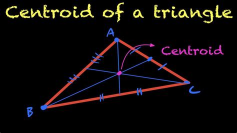 Calculating The Centroid Of A Triangle Youtube