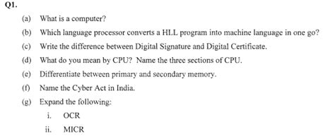 Cbse Class 11 Information Practices Question Paper Set C