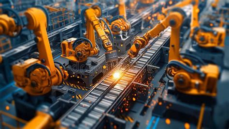 A Cutting Edge Industrial Robotic Arm In A Modern Factory Setting Showcasing Automation In The