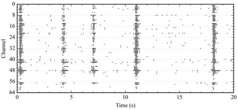 Raster Plot Of Real Time Neural Ap Detection On A Patterned Culture