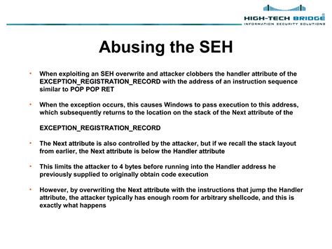 Structured Exception Handler Exploitation Pdf
