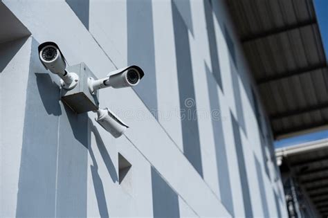 Security Surveillance Camera In Front Of Office Building CCTV Closed Circuit Television