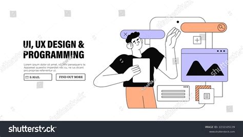 Design Programming Banner Web Landing Page Stock Vector Royalty Free 2232105139 Shutterstock