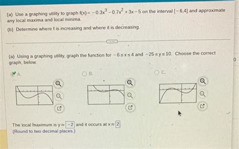 Solved A Use A Graphing Utility To Graph