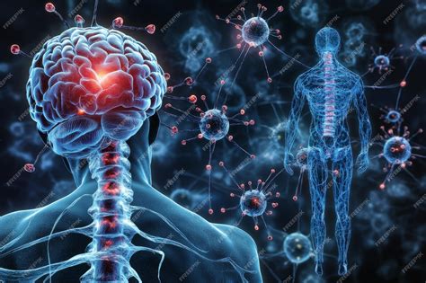 Brainwave Neuron Structure And Synaptic Plasticity Human Skeleton Visualized With Neurons
