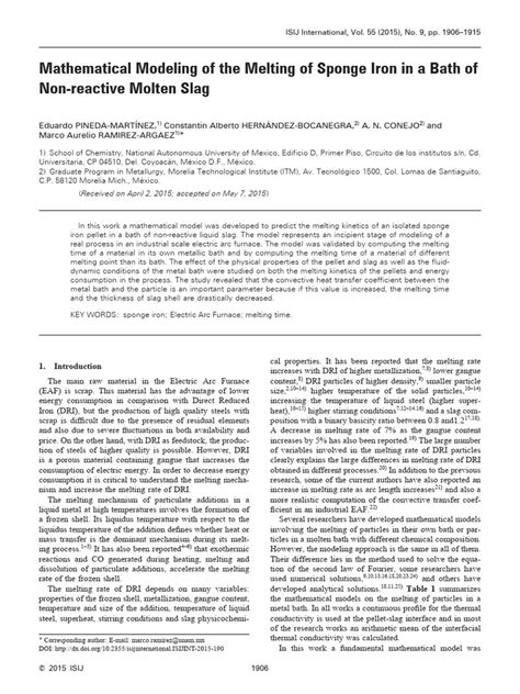 Melting Model Overview Particle Pdf Temperature Heat