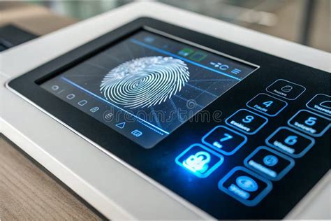 A Digital Fingerprint Scan In High Tech Security Interface Stock Illustration Illustration Of
