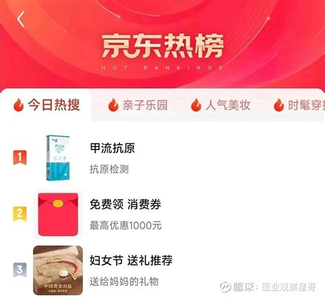 居家自测市场打开！“甲流抗原”连需霸榜京东热搜 有观点，有态度 这是医业观察的第1710 6期文章 来源：京东商城、淘宝、国家流感监测中心