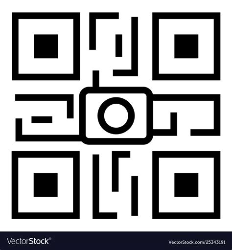 Qr Code Icon Outline Style Royalty Free Vector Image