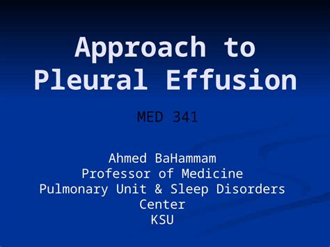 Pptx Approach To Pleural Effusion Dokumentips