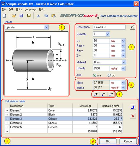 Inertia Mass Calculator